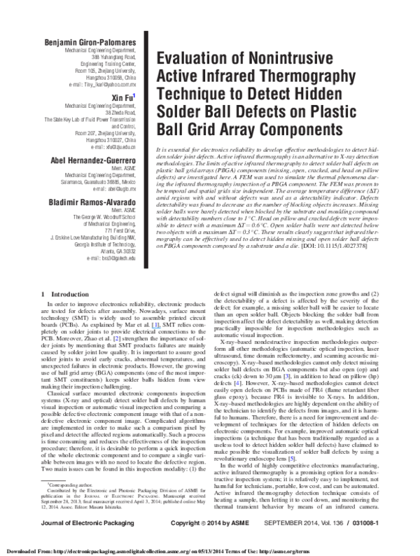 (PDF) Evaluation of a Non-Intrusive Active Infrared Thermography ...