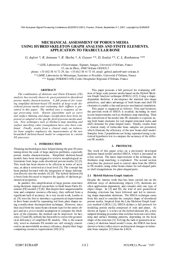 (PDF) Mechanical assessment of porous media using hybrid skeleton graph analysis and finite ...