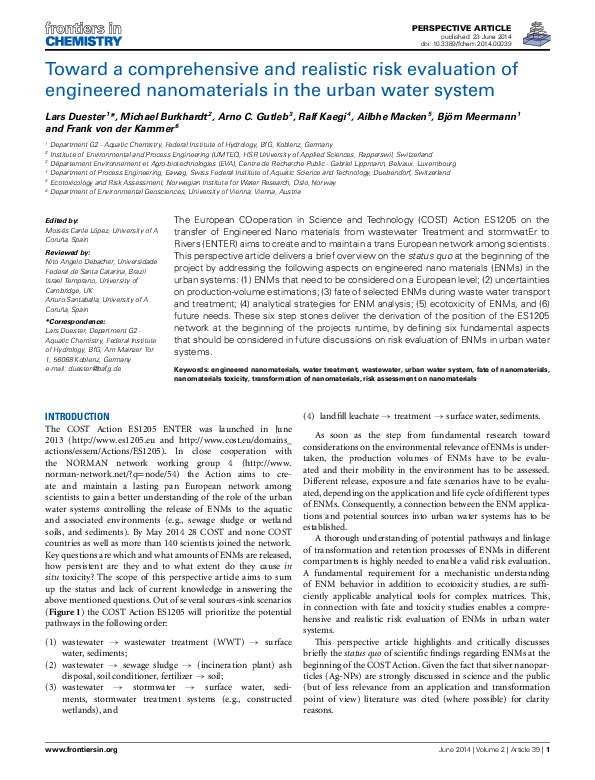 (PDF) Toward a comprehensive and realistic risk evaluation of ...