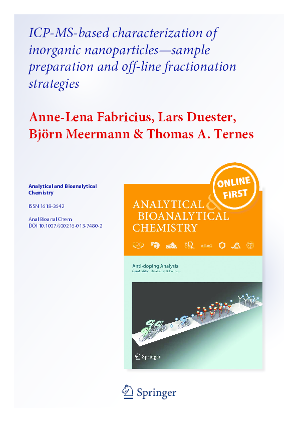(PDF) ICP-MS-based characterization of inorganic nanoparticles—sample ...