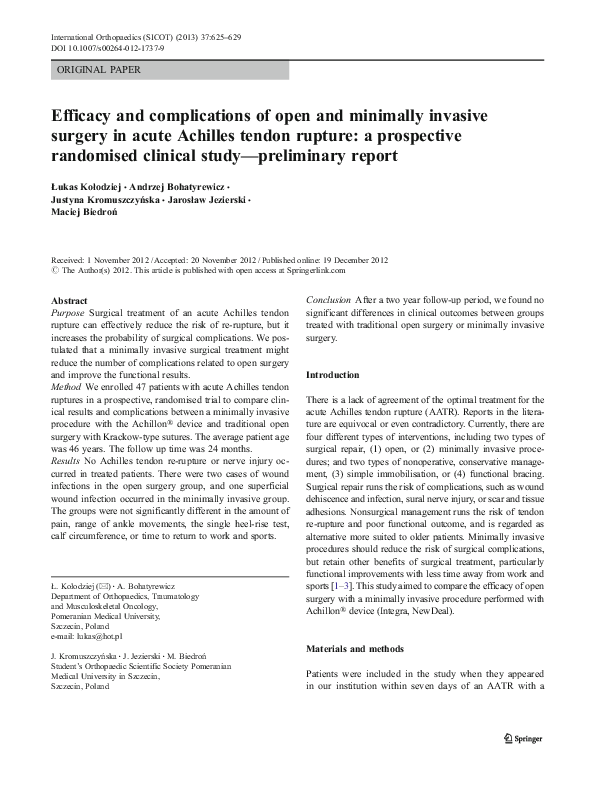 (PDF) the Achilles Tendon Combined Conservative and Orthotic Management ...