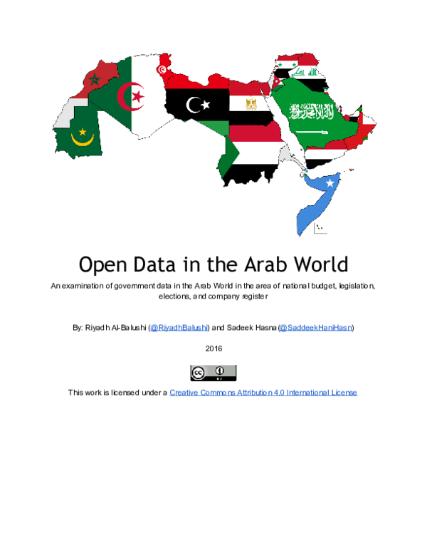 (PDF) Report on Open Data in the Arab World