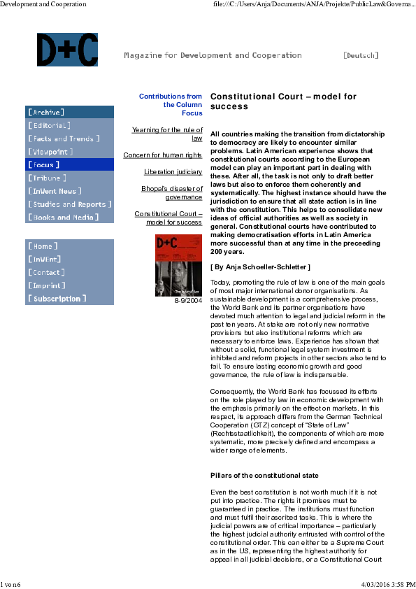 (PDF) Constitutional Court – model for success