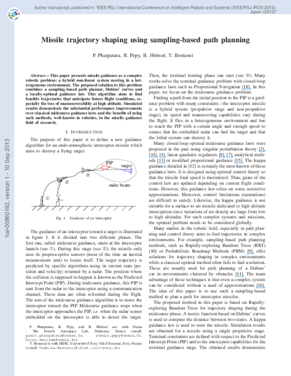(PDF) Missile trajectory shaping using sampling-based path planning