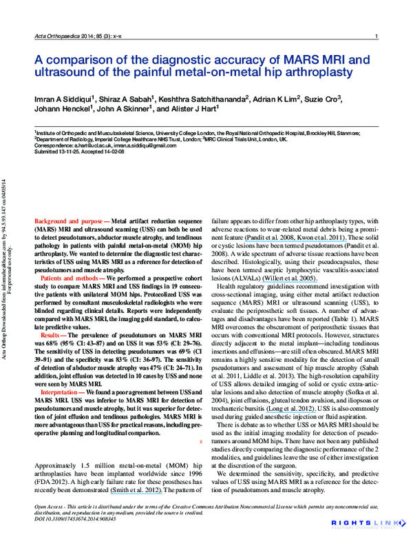 (PDF) A comparison of the diagnostic accuracy of MARS MRI and ...