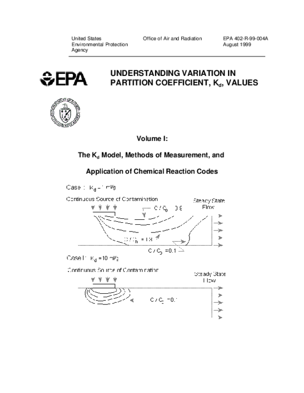 (PDF) Understanding variation in partition coefficient, K d , values ...
