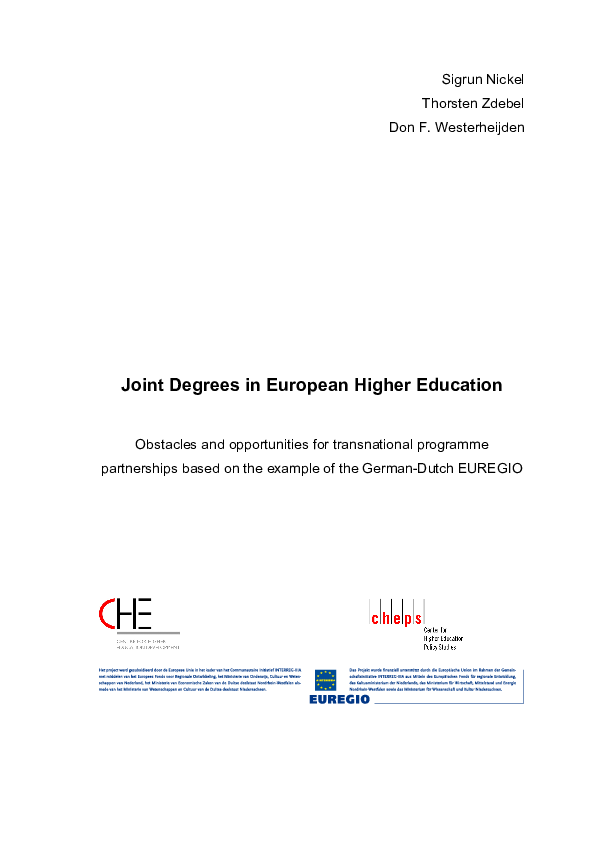 (PDF) Joint Degrees in European Higher Education
