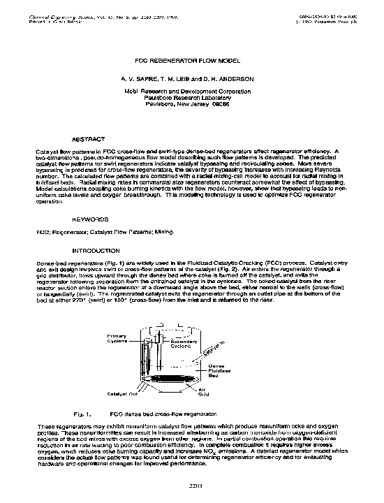 (PDF) FCC Regenerator flow model