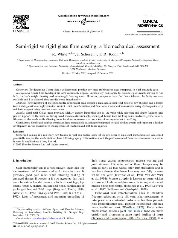 (PDF) Semi-rigid vs rigid glass fibre casting: a biomechanical assessment