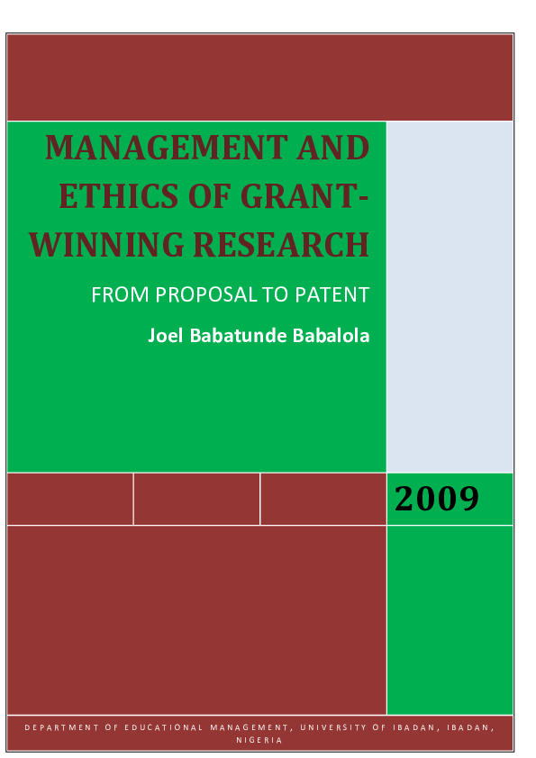 (PDF) MANAGEMENT AND ETHICS OF GRANT- WINNING RESEARCH FROM PROPOSAL TO ...
