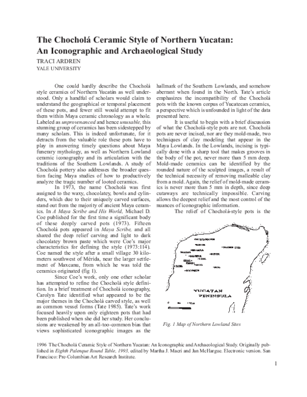 (PDF) The Chocholá Ceramic Style of Northern Yucatan: An Iconographic ...