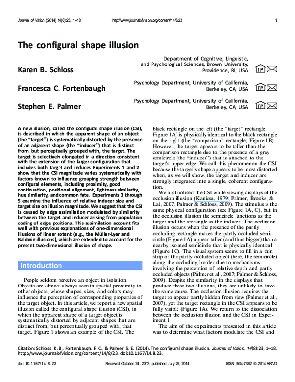 (PDF) The configural shape illusion