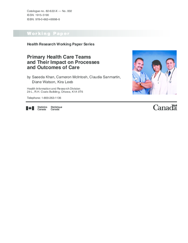 (PDF) Primary Health Care Teams and Their Impact on Processes and ...