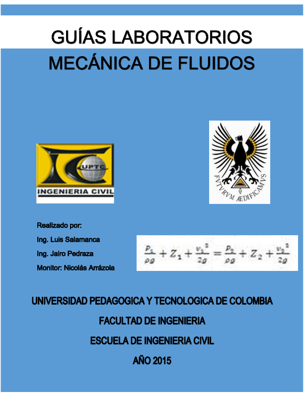 (PDF) GUIAS DE LABORATORIO MECÁNICA DE FLUIDOS
