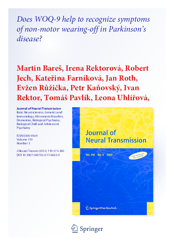 (PDF) Does WOQ-9 help to recognize symptoms of non-motor wearing-off in ...