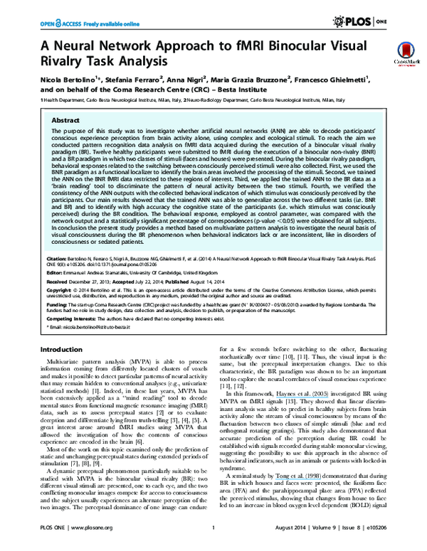 (PDF) A Neural Network Approach to fMRI Binocular Visual Rivalry Task ...