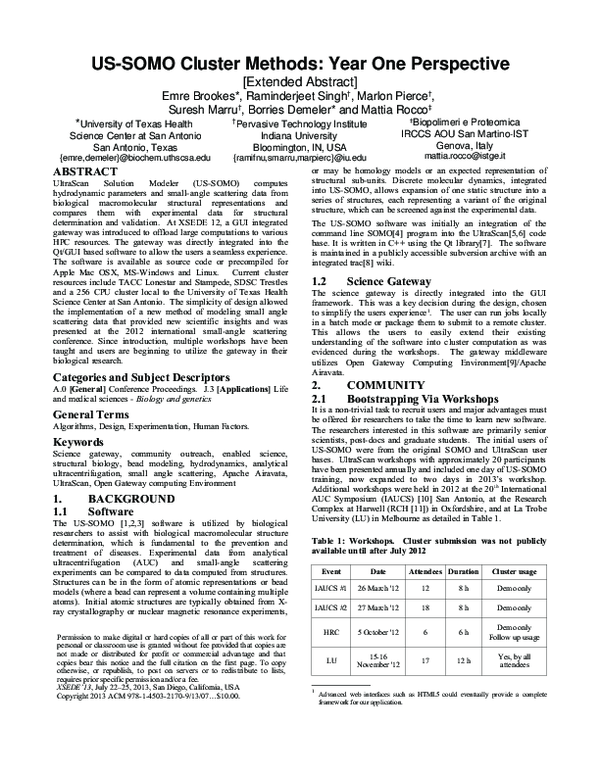 (PDF) US-SOMO cluster methods | Suresh Marru - Academia.edu