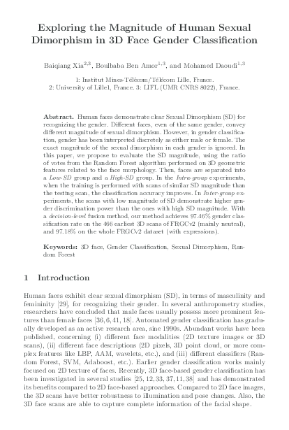 (PDF) Exploring the Magnitude of Human Sexual Dimorphism in 3D Face ...