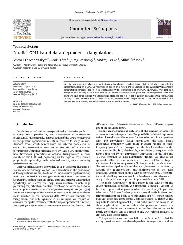 (PDF) Parallel GPU-based data-dependent triangulations
