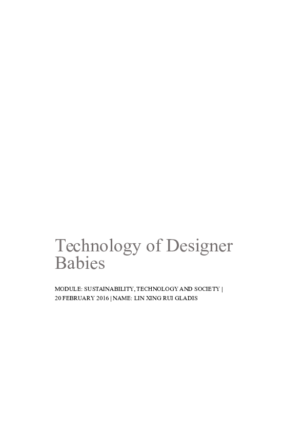 (DOC) Technology of designer babies