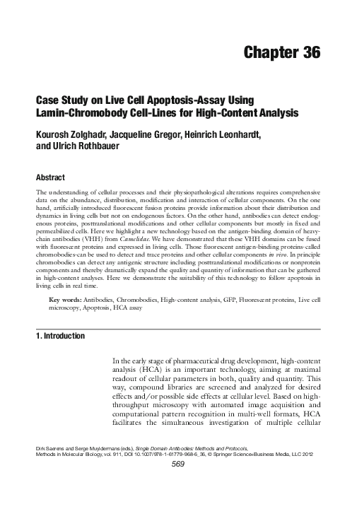 (PDF) Case study on live cell apoptosis-assay using lamin-chromobody ...
