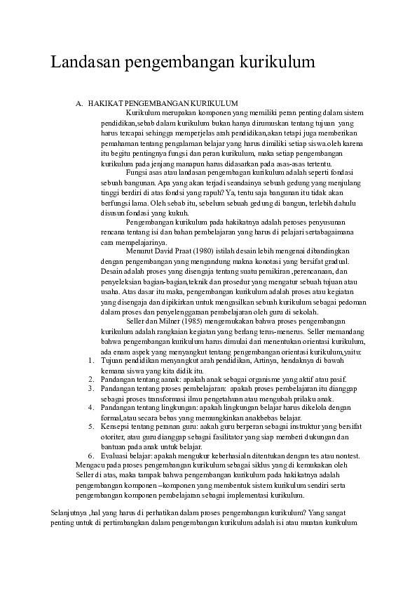 (DOC) Landasan pengembangan kurikulum