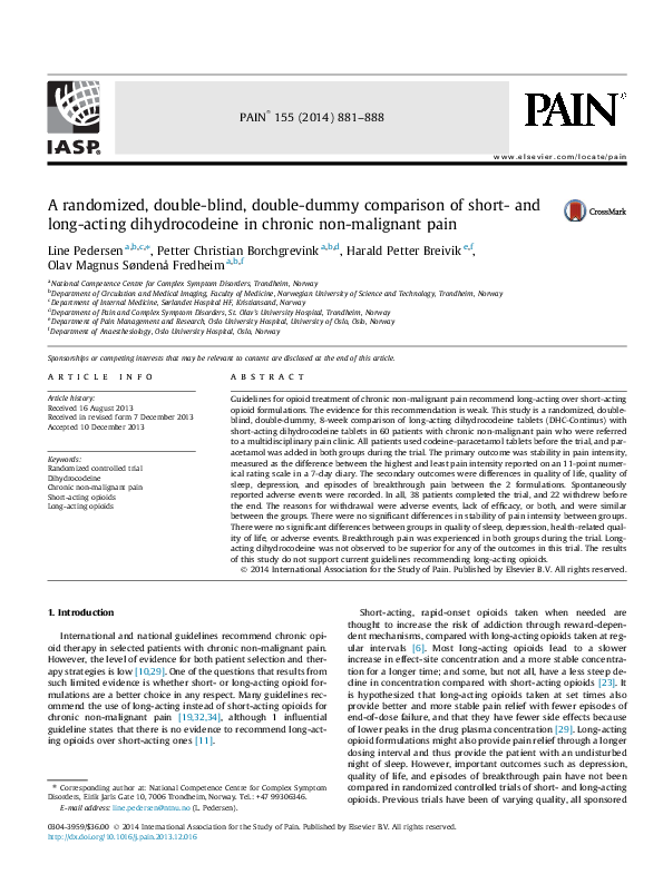 (PDF) A randomized, double-blind, double-dummy comparison of short- and ...
