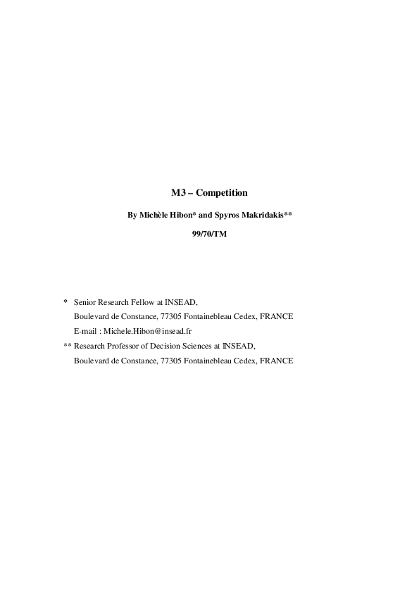 (PDF) M3-Competition