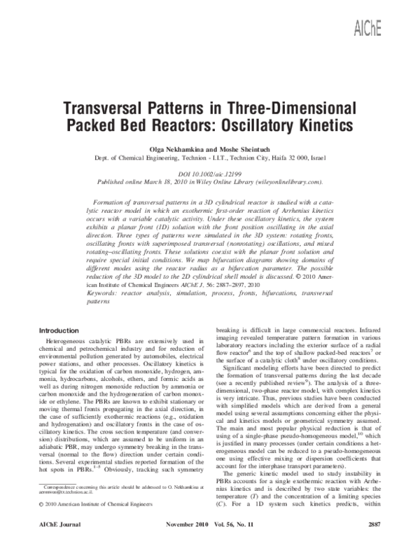 (PDF) Transversal patterns in three-dimensional packed bed reactors ...