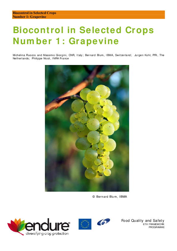 (PDF) Biocontrol in Selected Crops. Number 1: Grapevine. Leaflet ENDURE