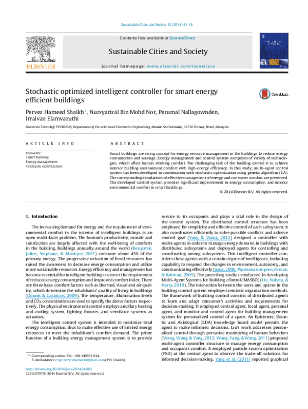 Pdf Stochastic Optimized Intelligent Controller For Smart Energy