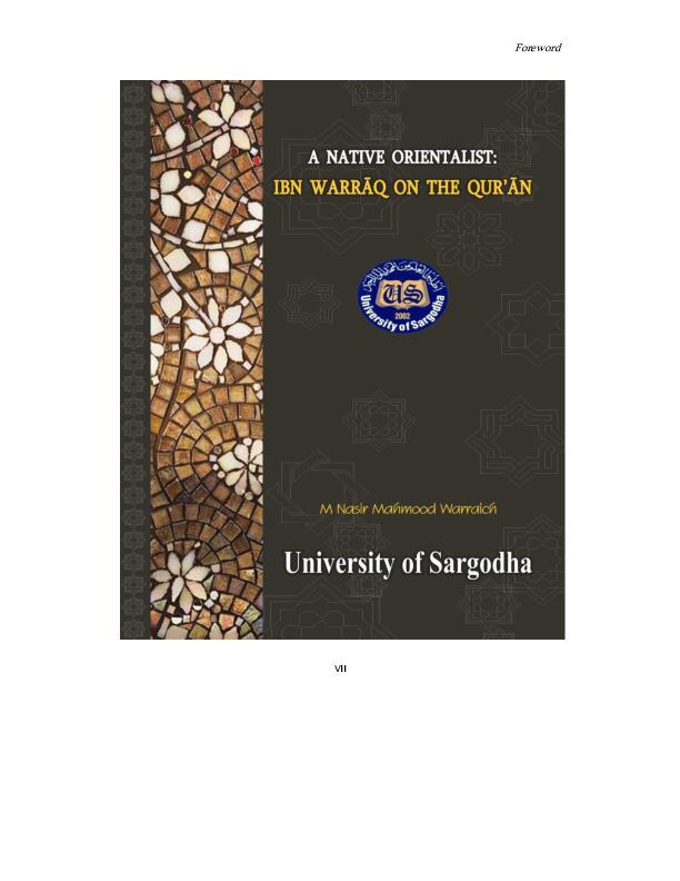 (PDF) Ibn Warraq, A Native Orientalist Foreword by Dr. Mohammad Akram ...