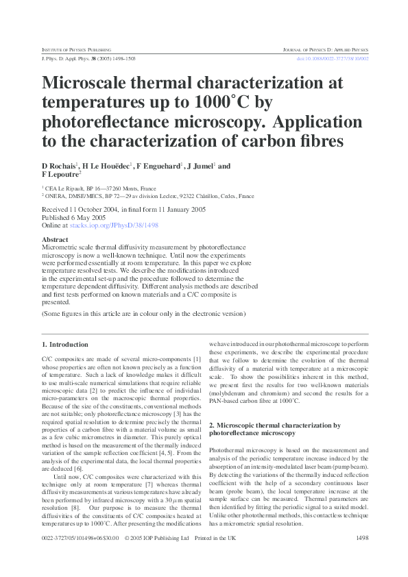 (PDF) Microscale thermal characterization at temperatures up to 1000°C ...