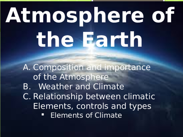 Composition Of Atmosphere Ppt