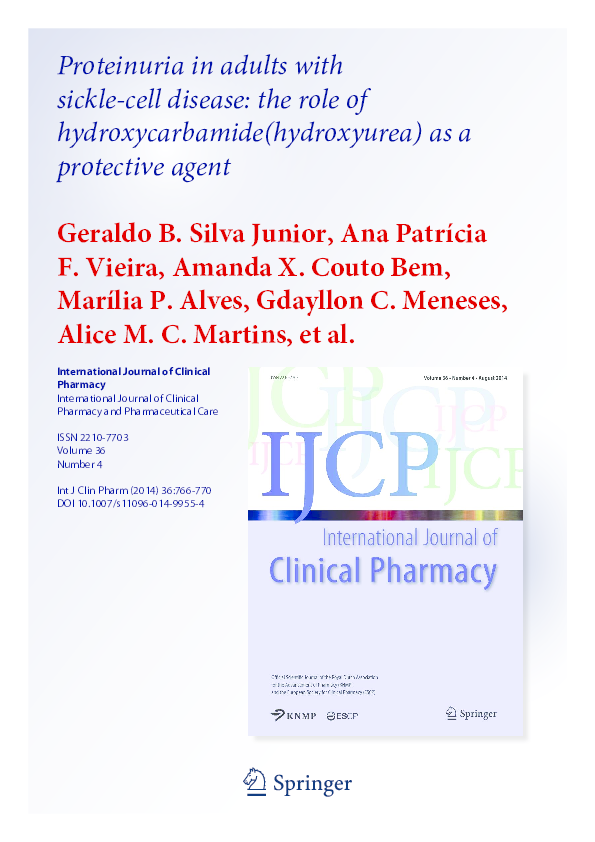 (PDF) Proteinuria in adults with sickle-cell disease: the role of ...