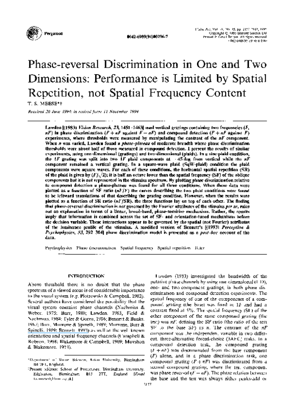 (PDF) Phase-reversal discrimination in one and two dimensions ...