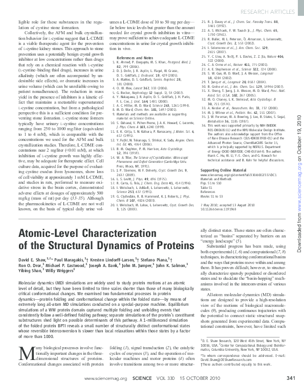 (PDF) Atomic-Level Characterization of the Structural Dynamics of Proteins