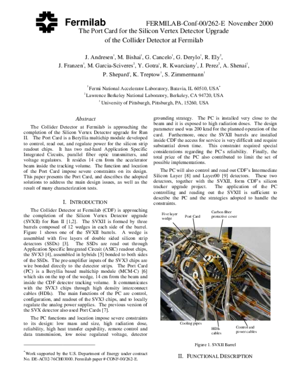 (PDF) The port card for the silicon vertex detector upgrade of the ...