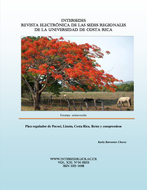 (PDF) Plan regulador de Pococí, Limón, Costa Rica. Retos y compromisos
