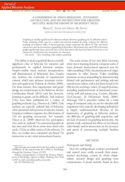 (PDF) A comparison of video modeling, text-based instruction, and no instruction for creating ...