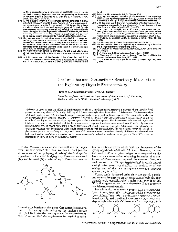 (PDF) Conformation and di-. pi.-methane reactivity. Mechanistic and ...