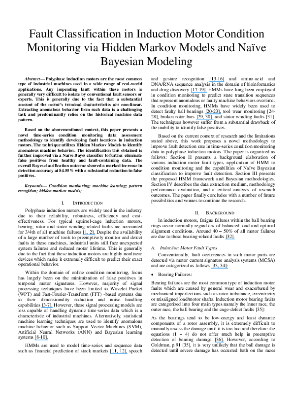 (PDF) A comparison study of support vector machines and hidden Markov models in machinery ...