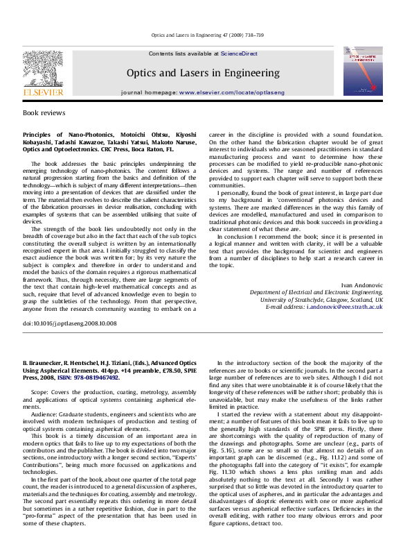 (PDF) Principles of Nano-Photonics, Motoichi Ohtsu, Kiyoshi Kobayashi ...