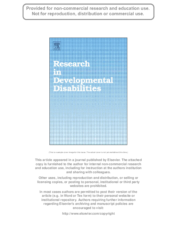 (PDF) A model for pain behavior in individuals with intellectual and ...
