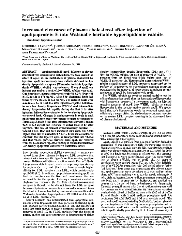 (PDF) Increased clearance of plasma cholesterol after injection of ...