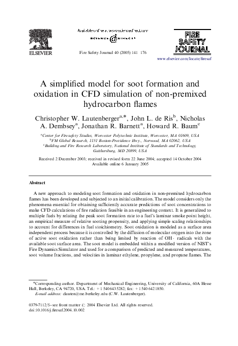 (PDF) A simplified model for soot formation and oxidation in CFD ...