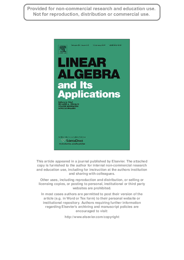 (PDF) On elementary divisors perturbation of nonnegative matrices