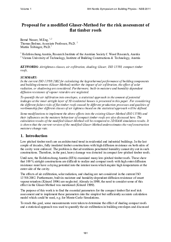(PDF) Proposal for a modified Glaser-Method for the risk assessment of ...