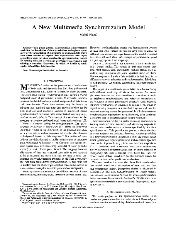 (PDF) A new multimedia synchronization model