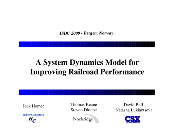 (PDF) Evaluating Strategies to Improve Railroad Performance: A System ...
